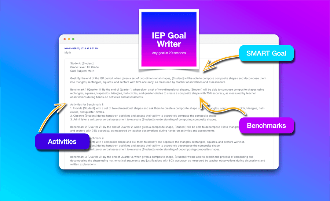 IEP CoPilot: AI-Driven IEP Writing for Goals, BIPs & Interventions