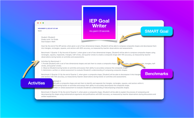 IEP CoPilot: AI-Driven IEP Writing for Goals, BIPs & Interventions