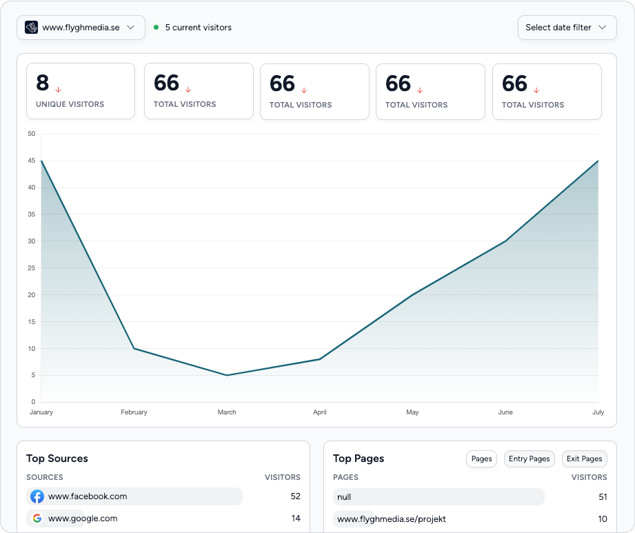 Monzy — Lightweight, cookie-free and privacy focused analytics for Webflow