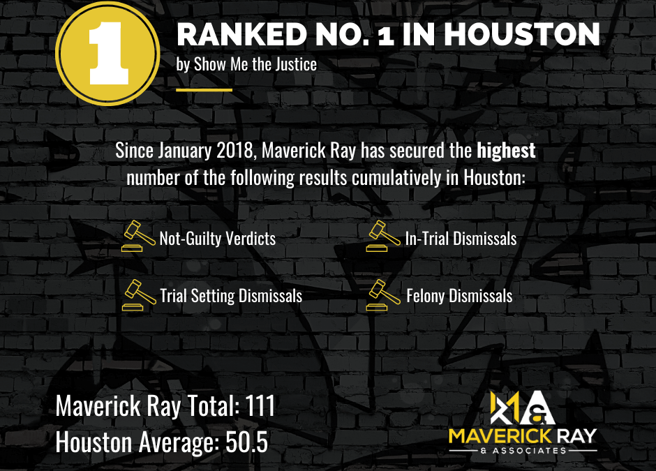 Maverick Ray Ranked #1 for Dismissals in Harris County by “Show Me the ...