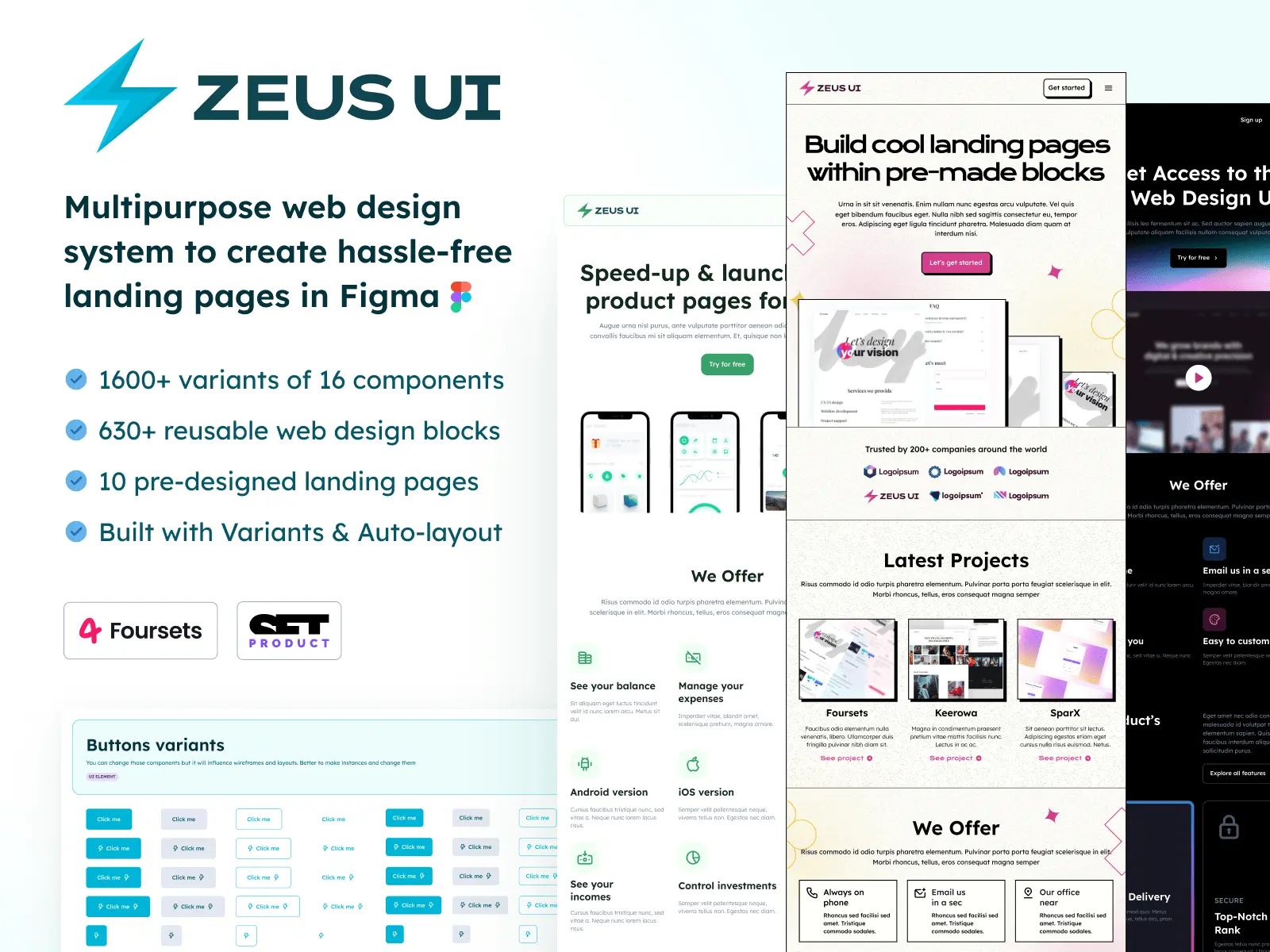 Figma templates, design systems and UI kits