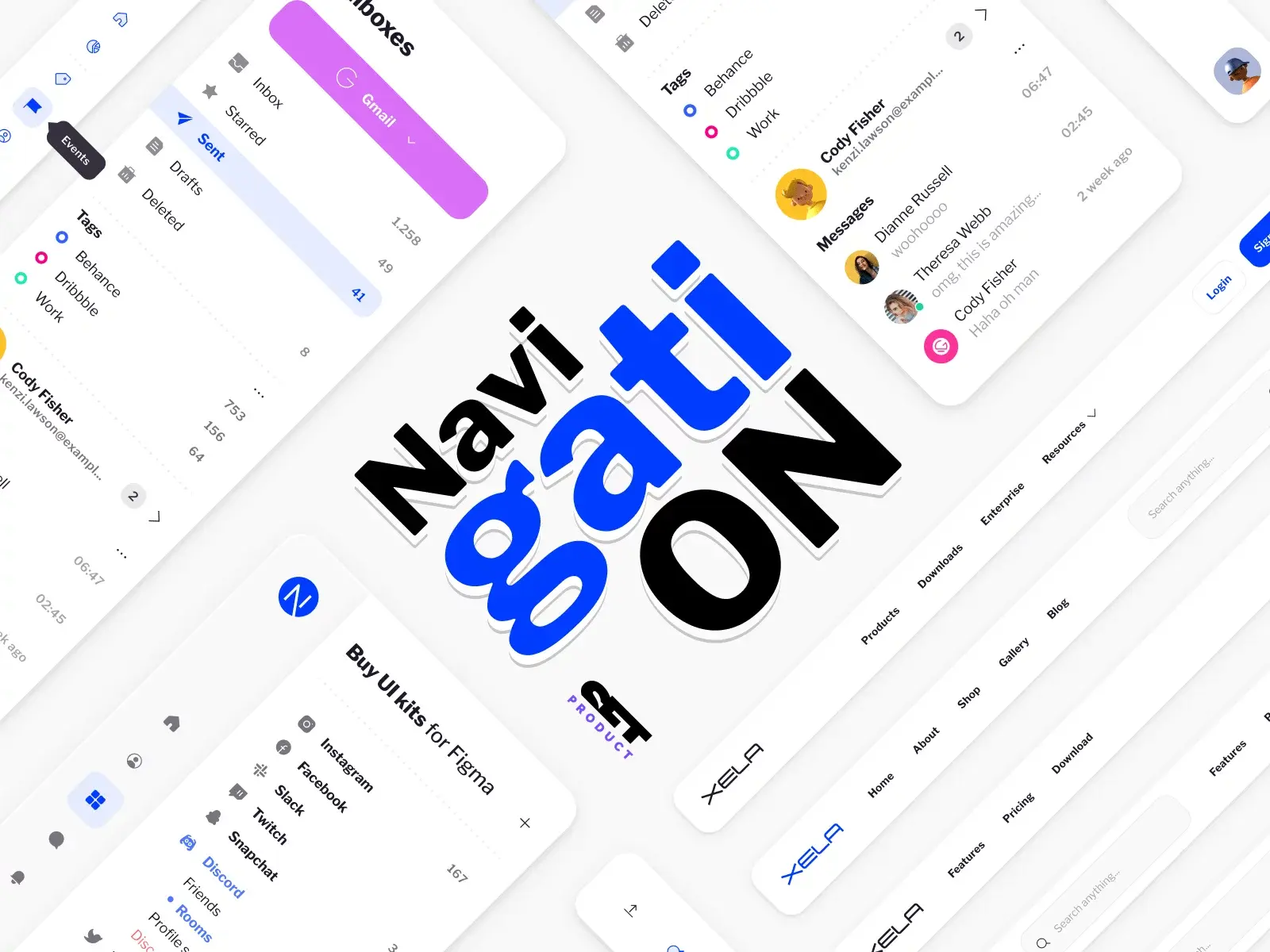 UI Design Templates for Navigation