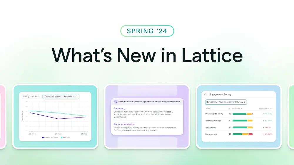 Lattice Spring 2024 Release: AI-Powered Engagement Insights, Talent Reviews, and New Analytics ...