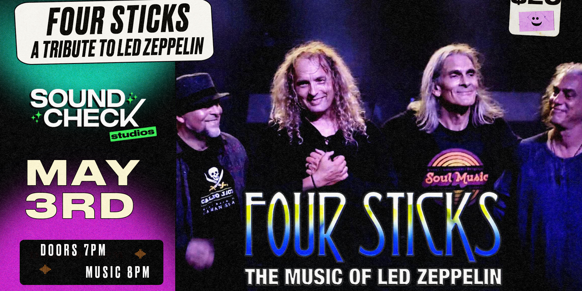 Four Sticks - A Tribute to Led Zeppelin at Soundcheck Studios, May 03, 2024