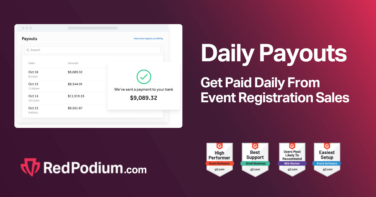 RedPodium Daily Event Payouts | Get Paid Instantly with RedPodium