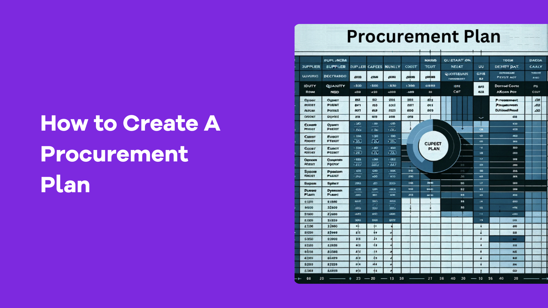 How to Easily Create a Procurement Plan | Less than 5 minutes