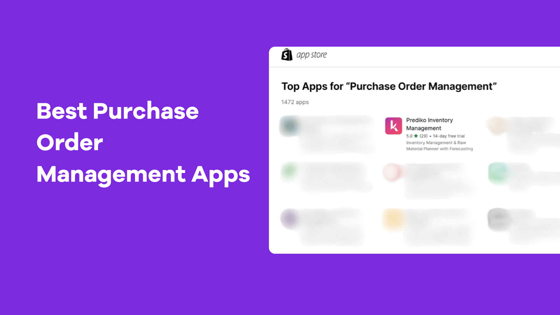 Purchase Order Management Apps On Shopify Reviewed | Why Prediko Wins