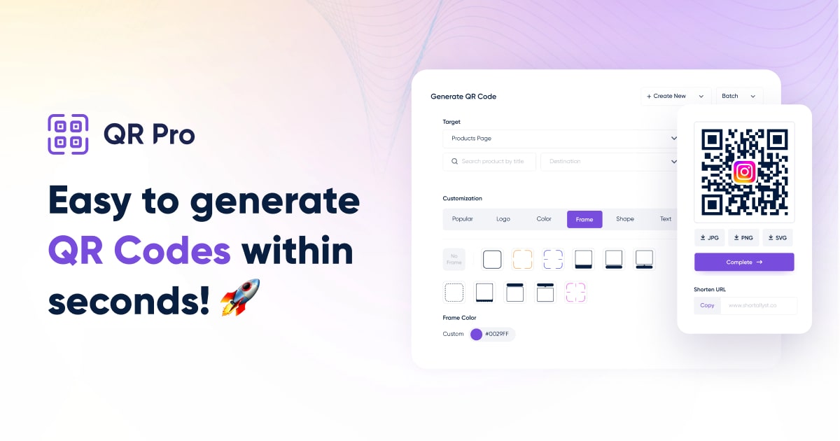 QrPro - Create unique QRcode in seconds 🚀