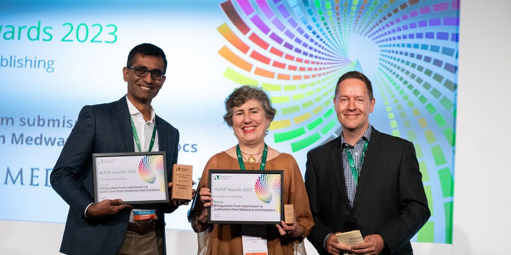 Kriyadocs & Medwave win ALPSP Award for Innovation in Publishing 2023