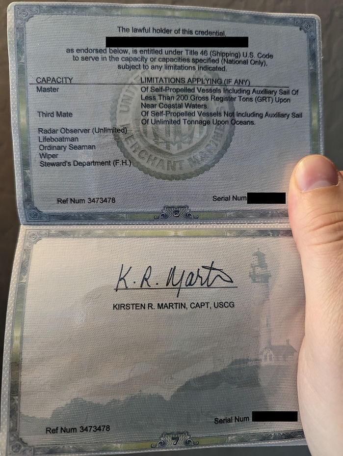 Merchant Mariner Document