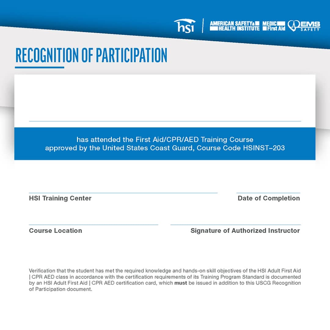 Is ASHI CPR & First Aid USCG-Approved? Know the Codes