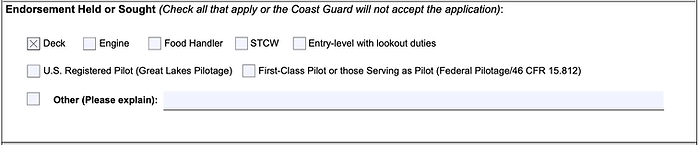 What Should You Fill in the 'Endorsement' Section on CG719K?