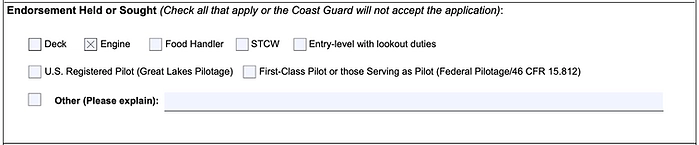 What Should You Fill in the 'Endorsement' Section on CG719K?