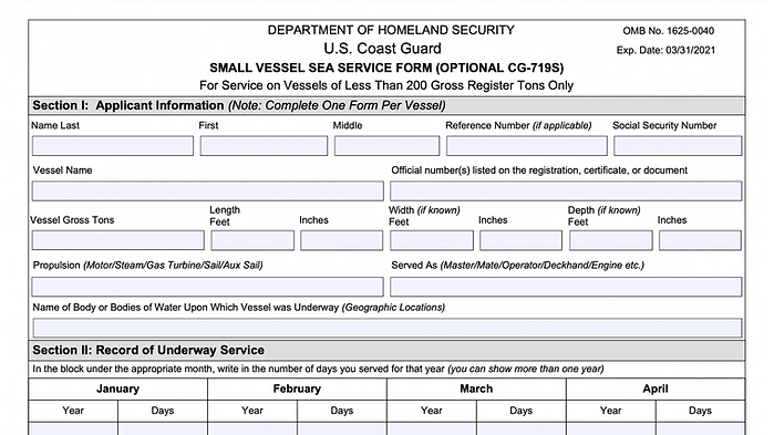 Guide to Filling Out the CG-719S Form Correctly