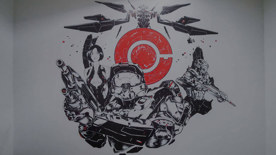 KDCI Designers Create A Halo Fan Art To Decorate The Office | KDCI ...