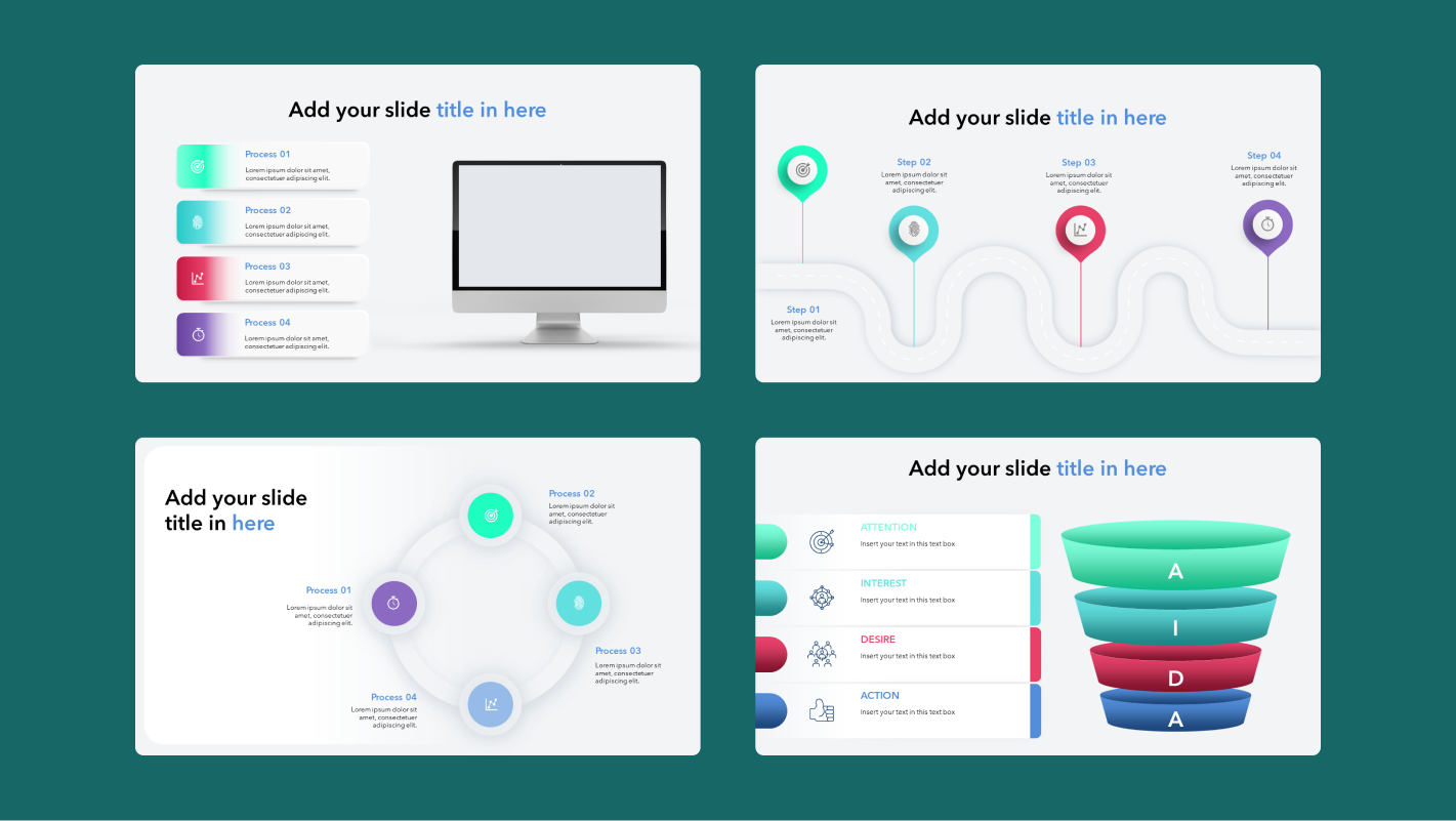 Our free template with 20+ infographics and 50+ icons!