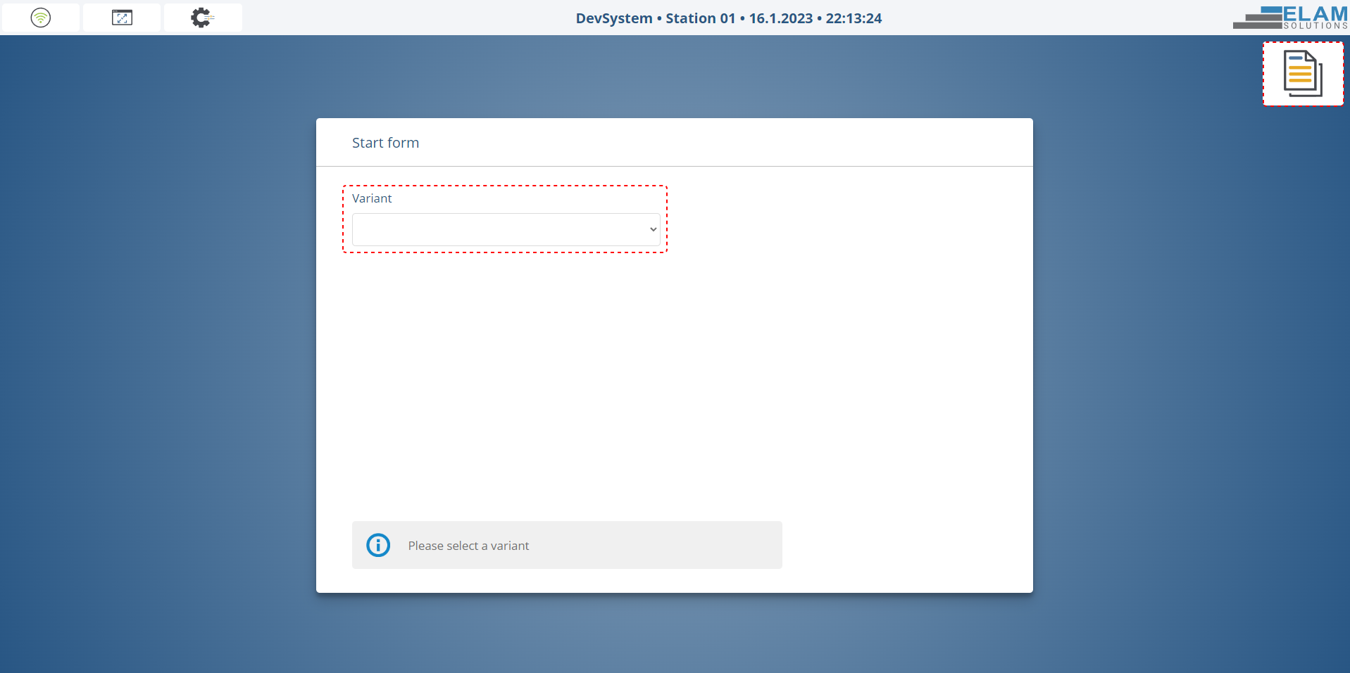 Flowchart starten - ELAM Solutions