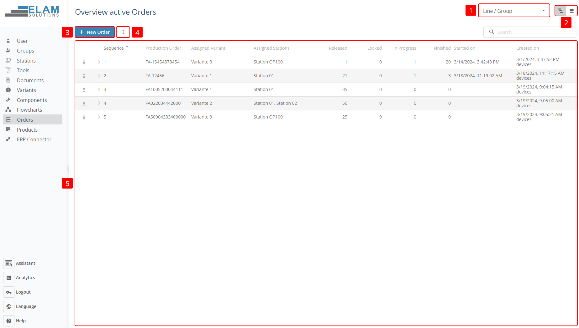 Order Management - ELAM Solutions