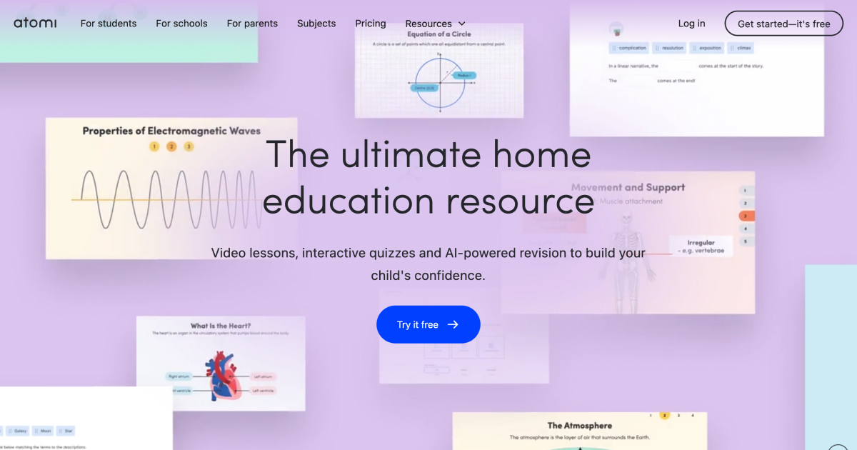 Online homeschool platform for high school students and parents | Atomi