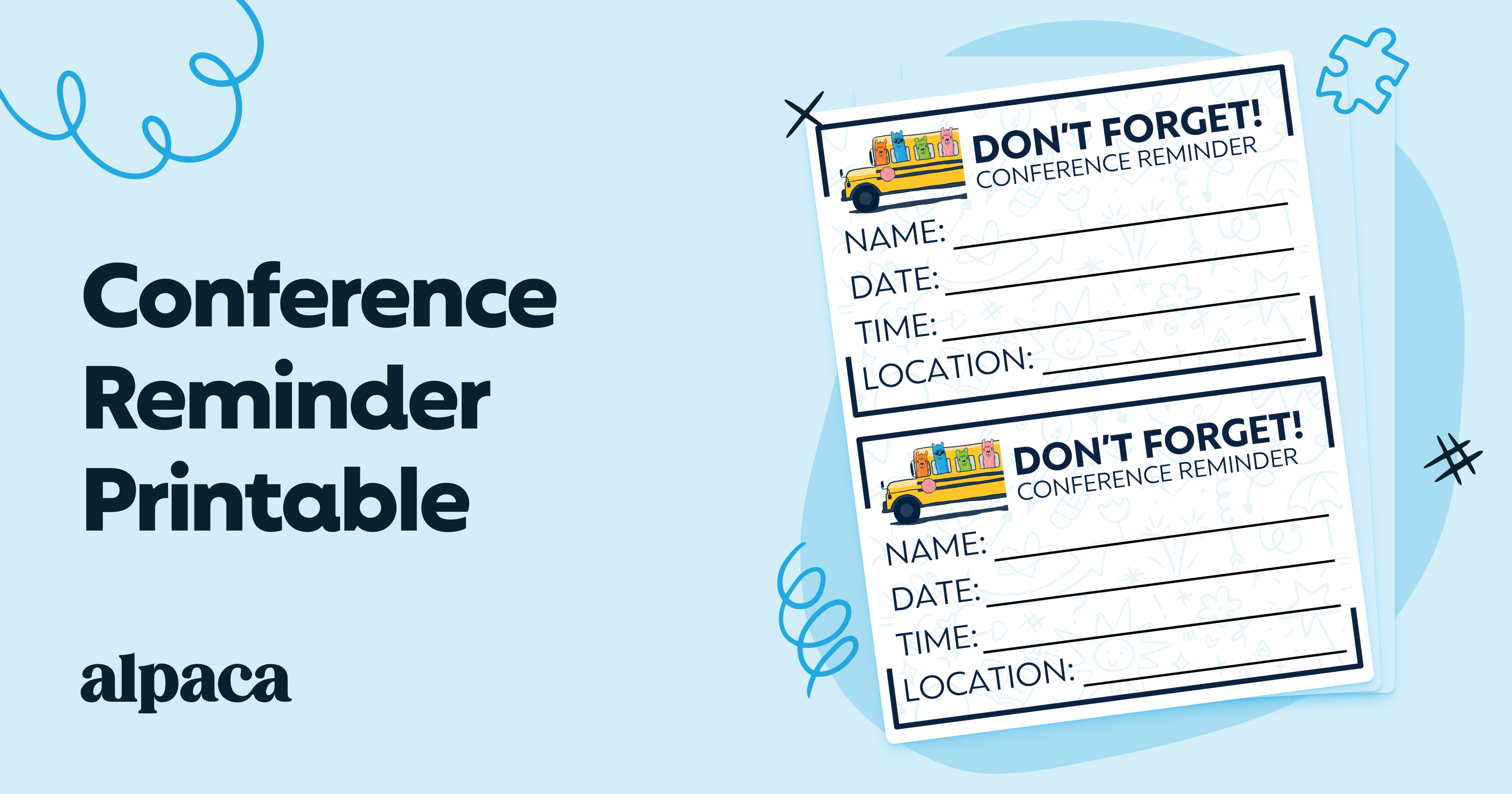 Conference Reminder Printable