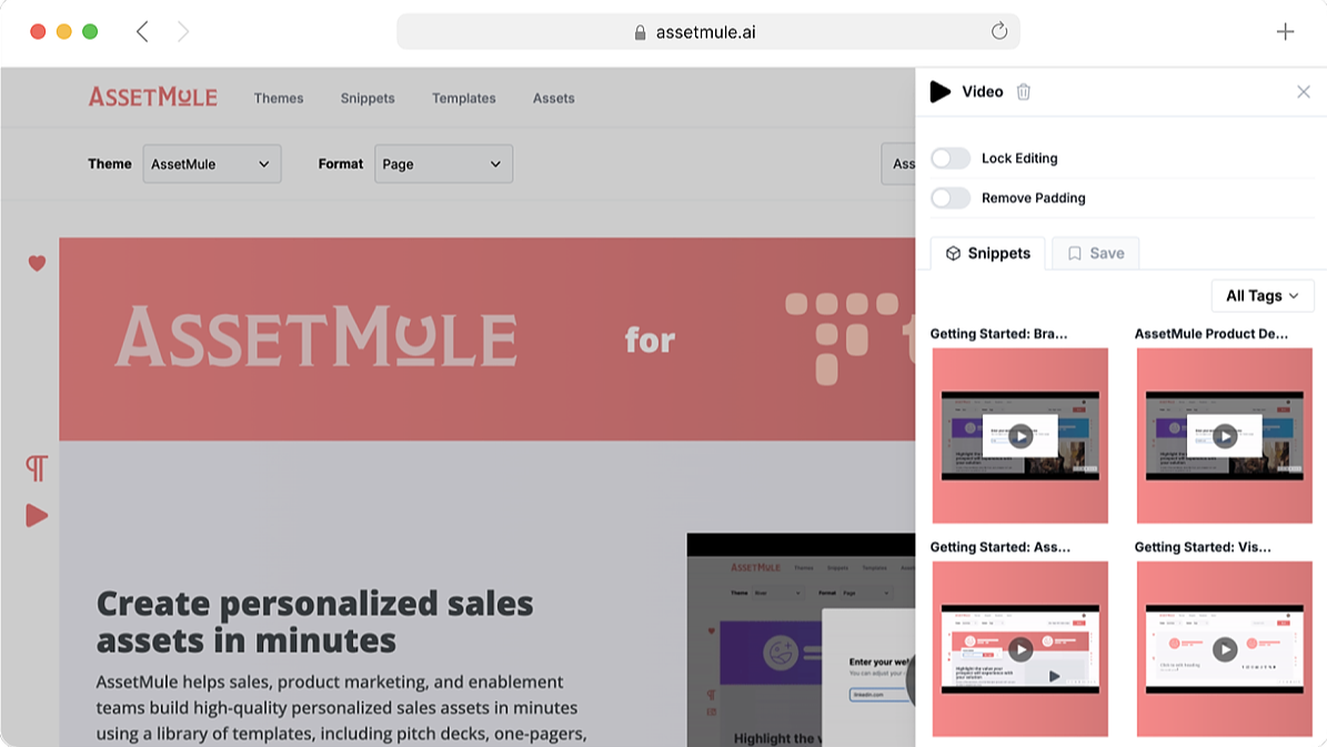 AssetMule | Create interactive sales assets in minutes