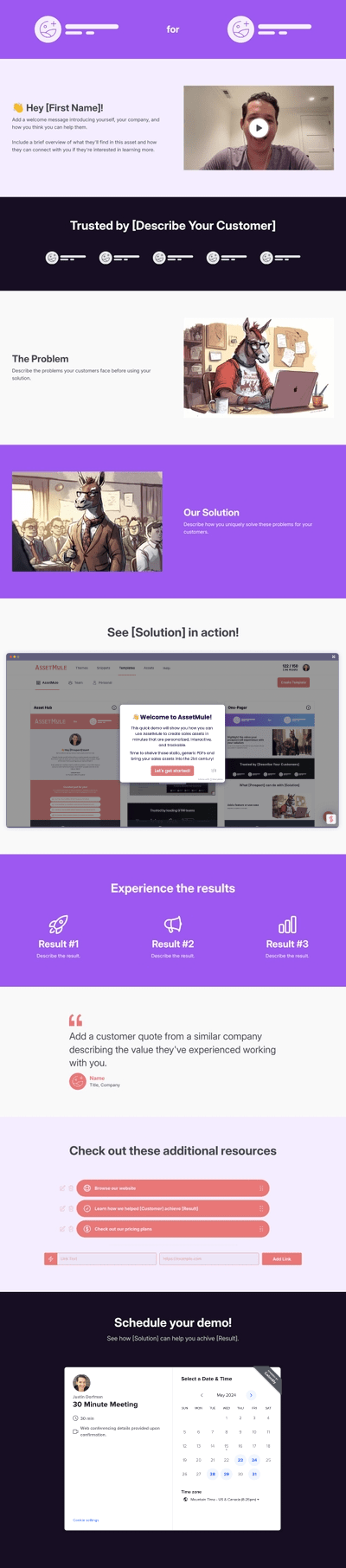 Interactive Sales Collateral Templates