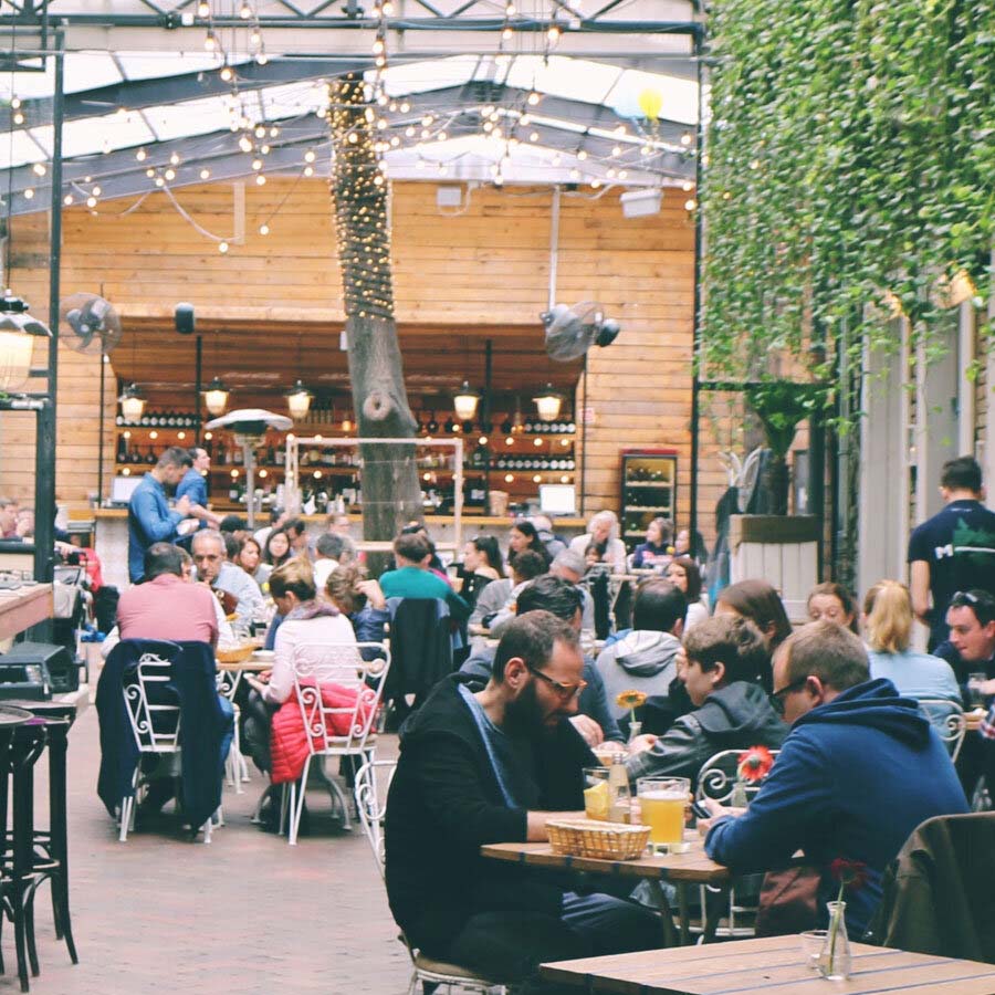 The perfect gathering place, right in the middle of the action!