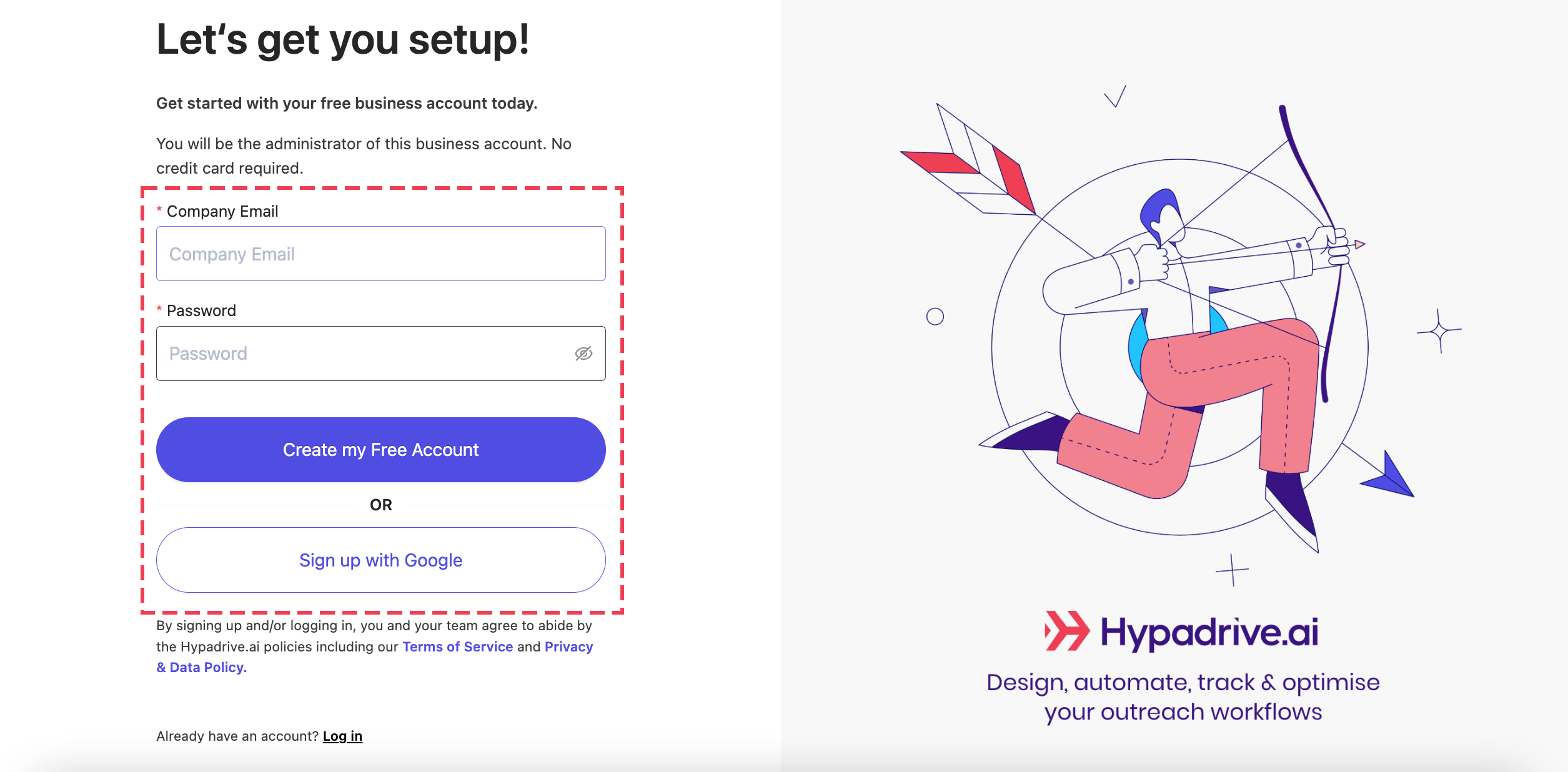 How to create an Account