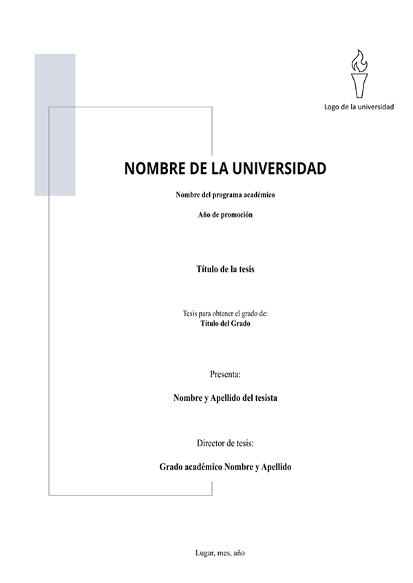 Portada de tesis [Formato y Ejemplos en Word] 📔 【Hacer Tu Tesis】