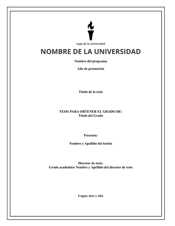 Portada de tesis [Formato y Ejemplos en Word] 📔 【Hacer Tu Tesis】