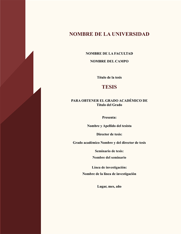 Portada de tesis [Formato y Ejemplos en Word] 📔 【Hacer Tu Tesis】