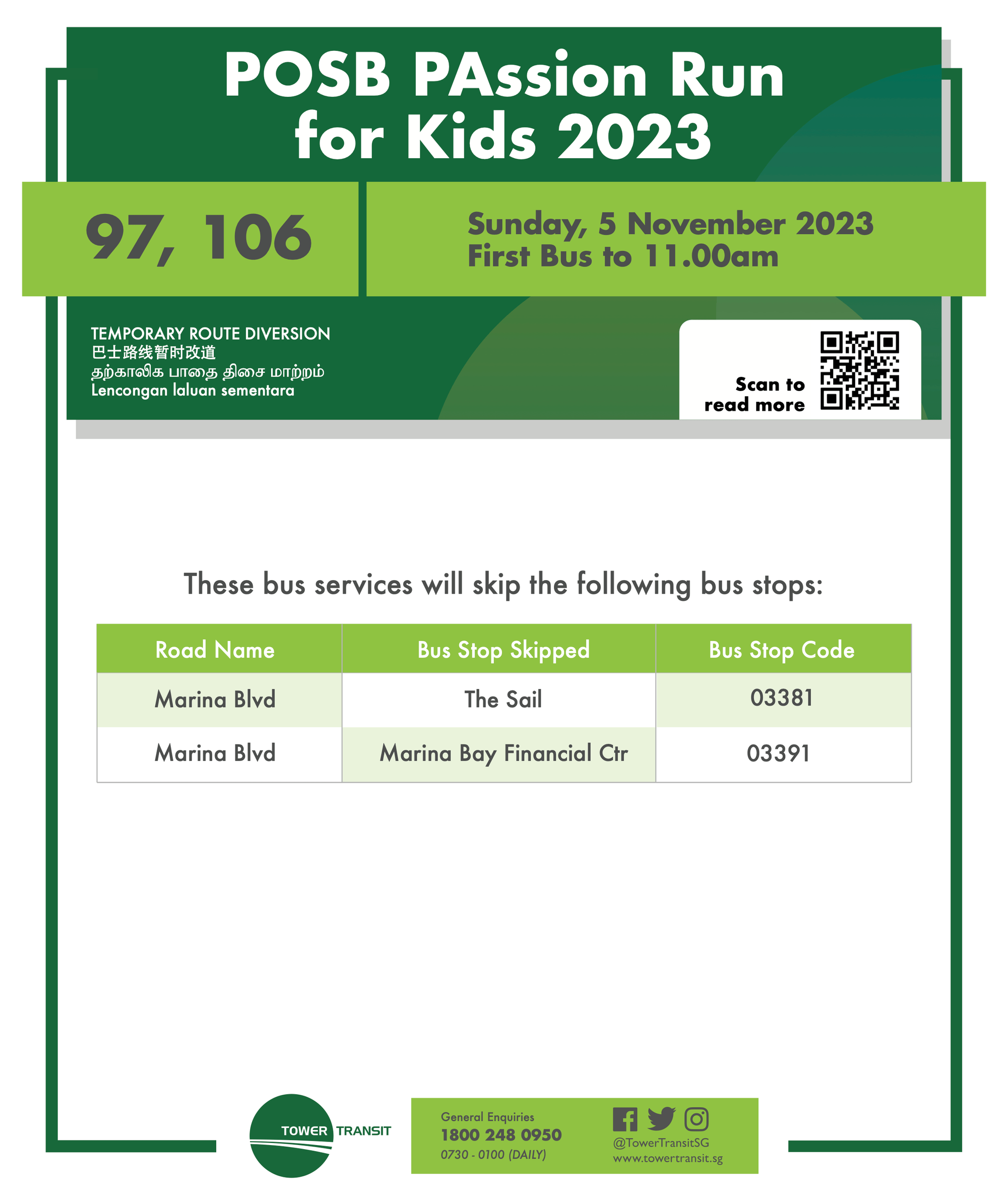 Tower Transit Singapore – POSB PAssion Run for Kids 2023