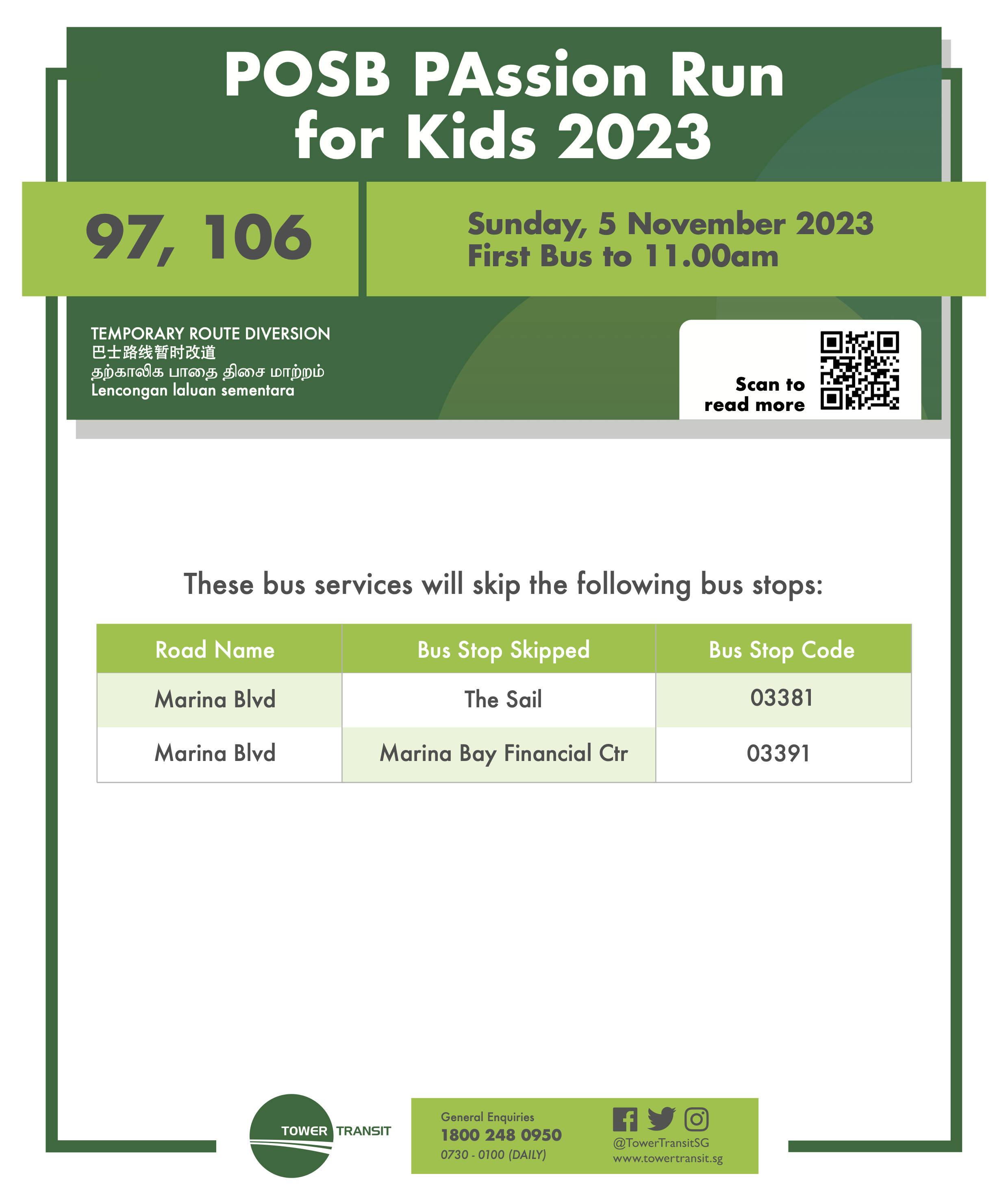 Tower Transit Singapore – POSB PAssion Run for Kids 2023