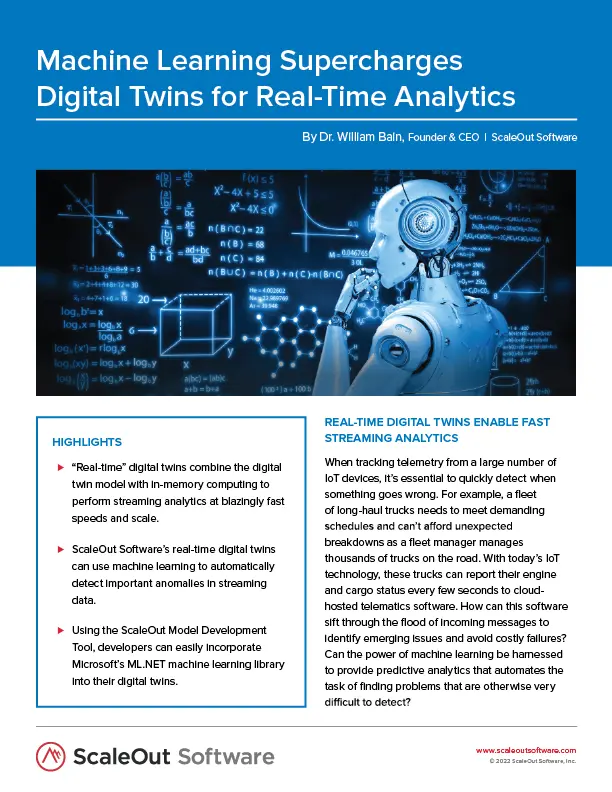White Paper Machine Learning Supercharges Digital Twins For Real Time Analytics Scaleout