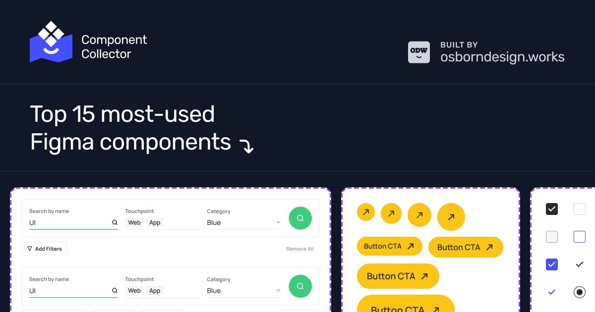 January 2024: Top 15 Figma components updated each month | Component Collector design system