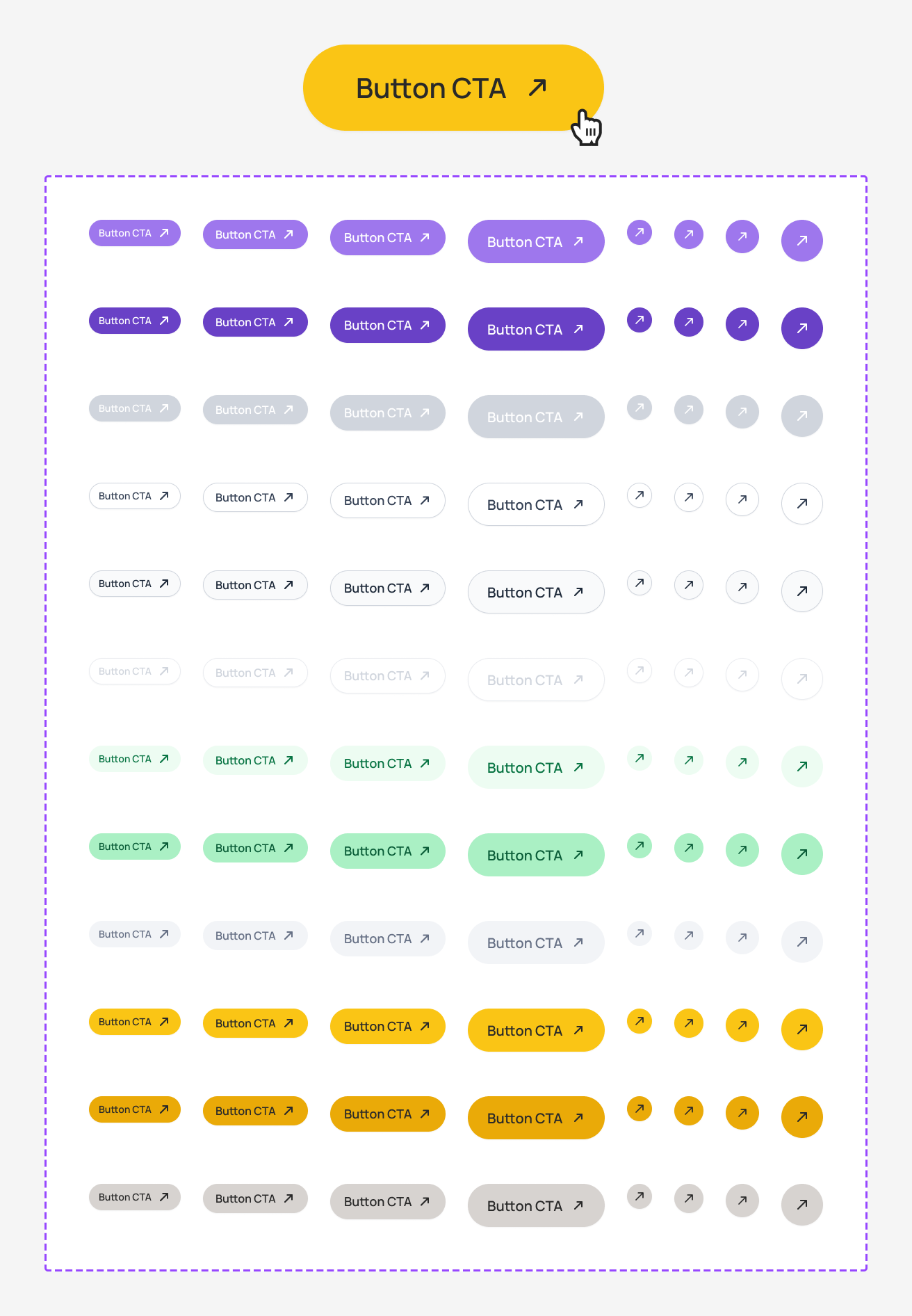 Figma Rounded Button, UI Component | Component Collector Design System