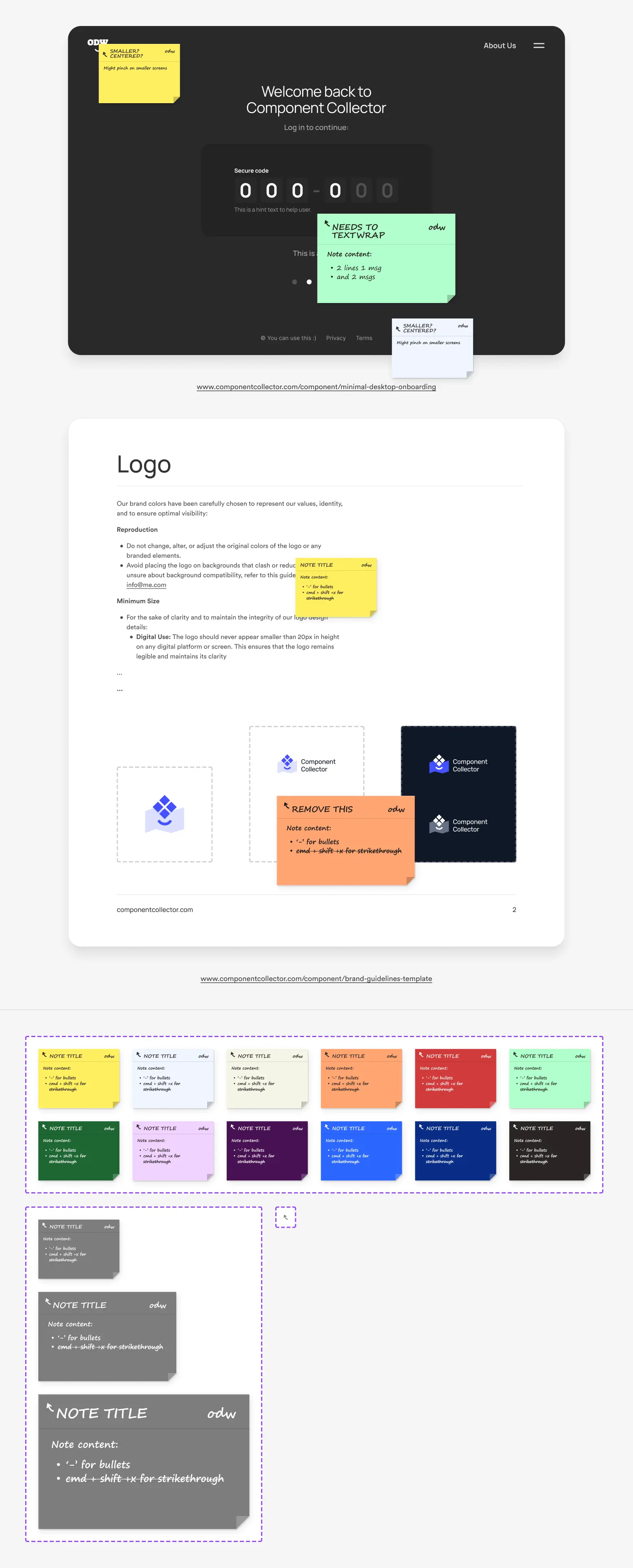 Figma Brand Guidelines Template, Layout Component | Component Collector ...