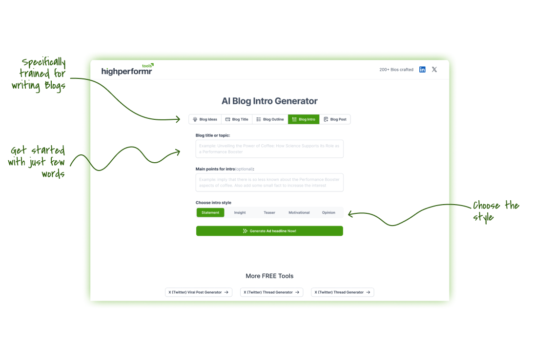 Blog Intro Generator: Set The Stage & Amplify Engagement