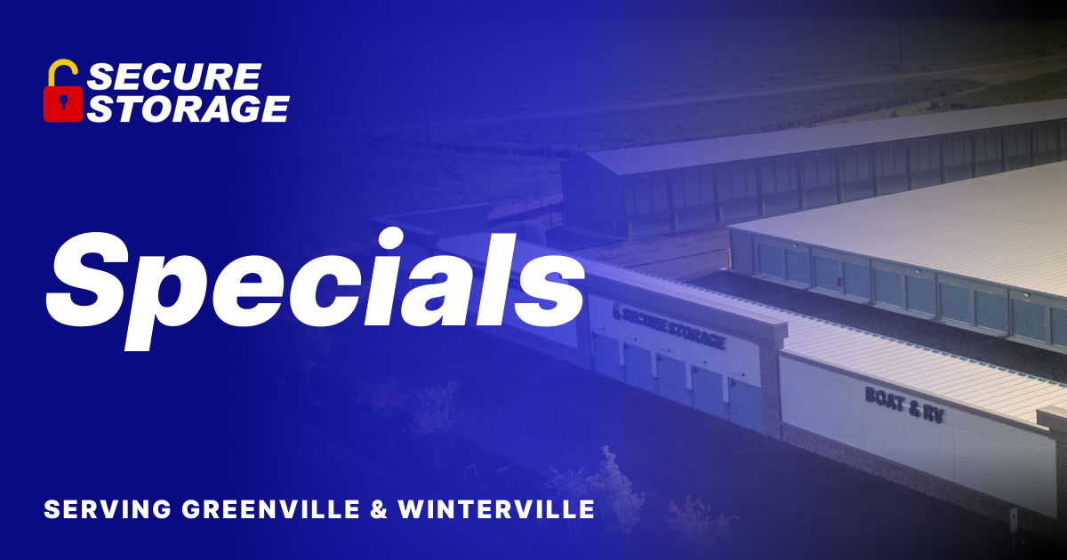 Specials | Secure Storage | Winterville, NC