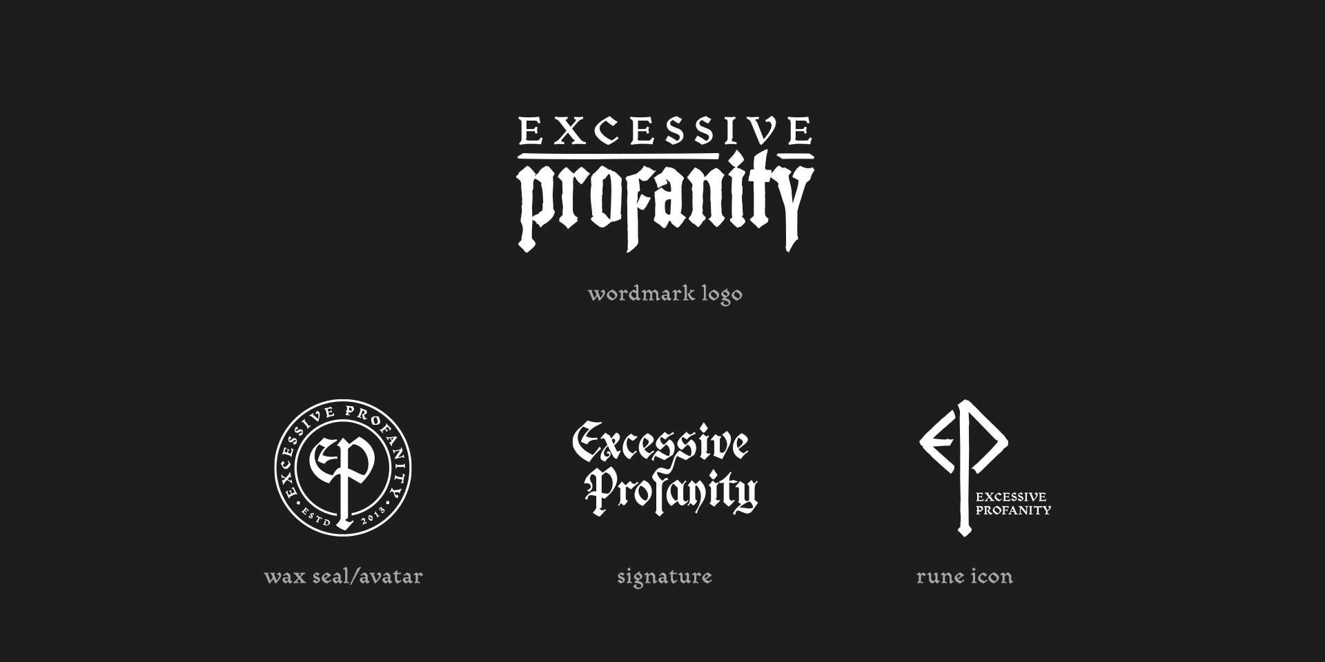Excessive Profanity - Logo Set Design | Project for Excessive Profanity