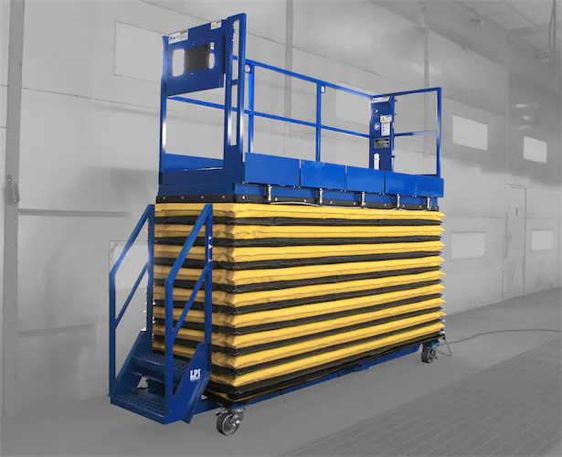 Manually Positioned Scissor Lift with Sliding Rollouts | LPI, Inc.