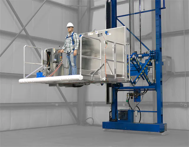 Aerospace Paint Booth Man Lift & Work Platform | LPI, Inc.