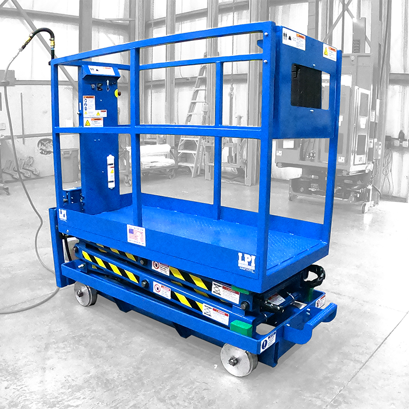 Rail Guided Scissor Platform Lift | LPI, Inc.