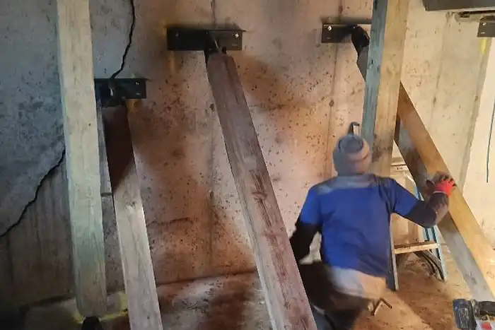 Foundation Wall Push in Kansas City | Falcon Foundations