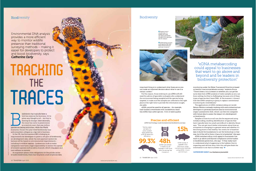 NatureMetrics featured in Transform Magazine - NatureMetrics