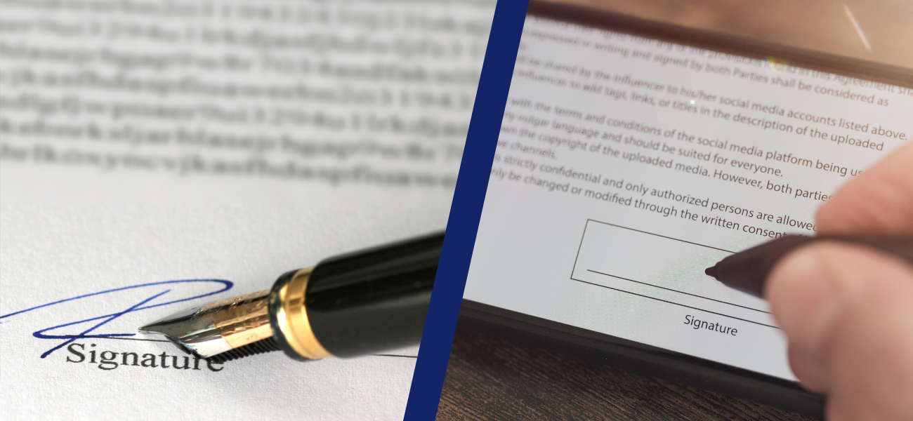 The Difference Between Wet Signature, E-Signature, and Digital Signature