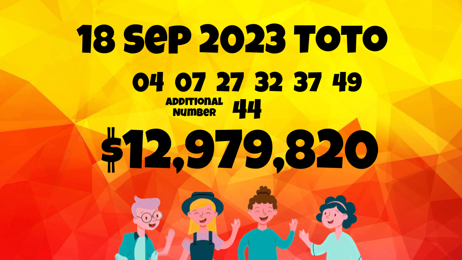 $12 million Toto winning goes to 4 winners