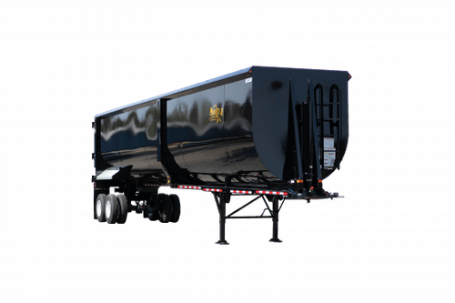The Clement MonStar Frameless Steel Half Round Tandem End Dump Trailer