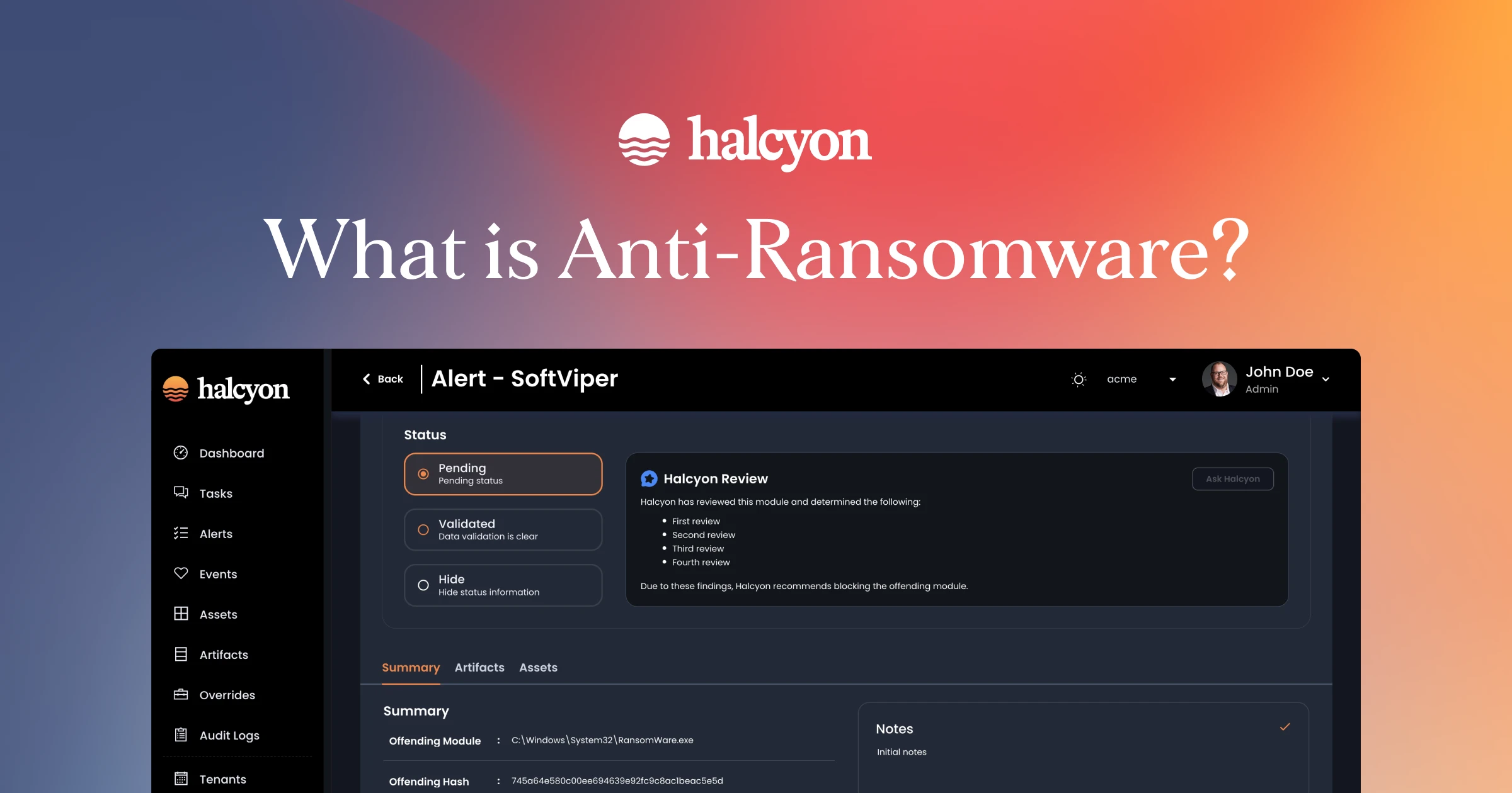 Anti Ransomware | Halcyon