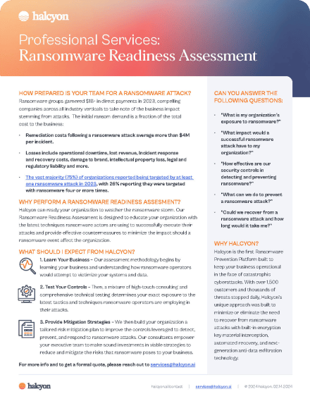 The Anti-Ransomware Platform | Halcyon.ai